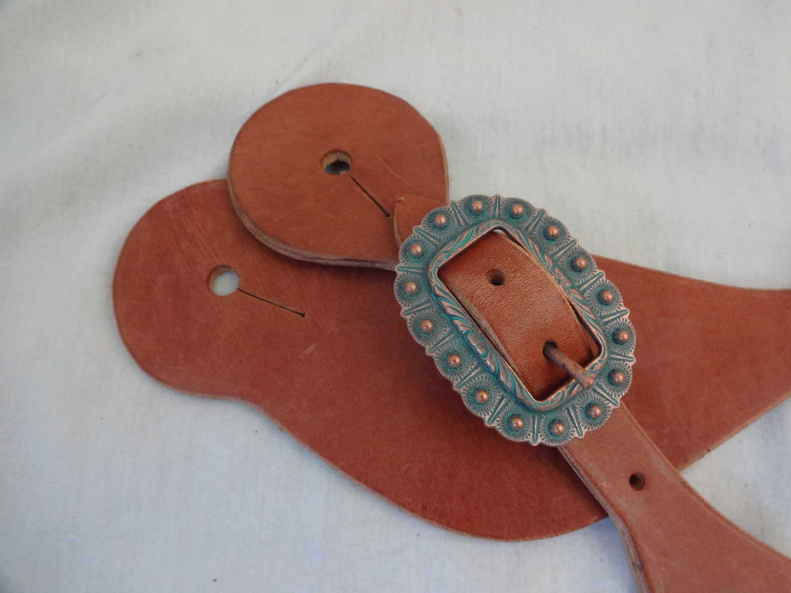 Buckaroo Large Hermann Oak Harness Leather Western Spur Straps - Etsy