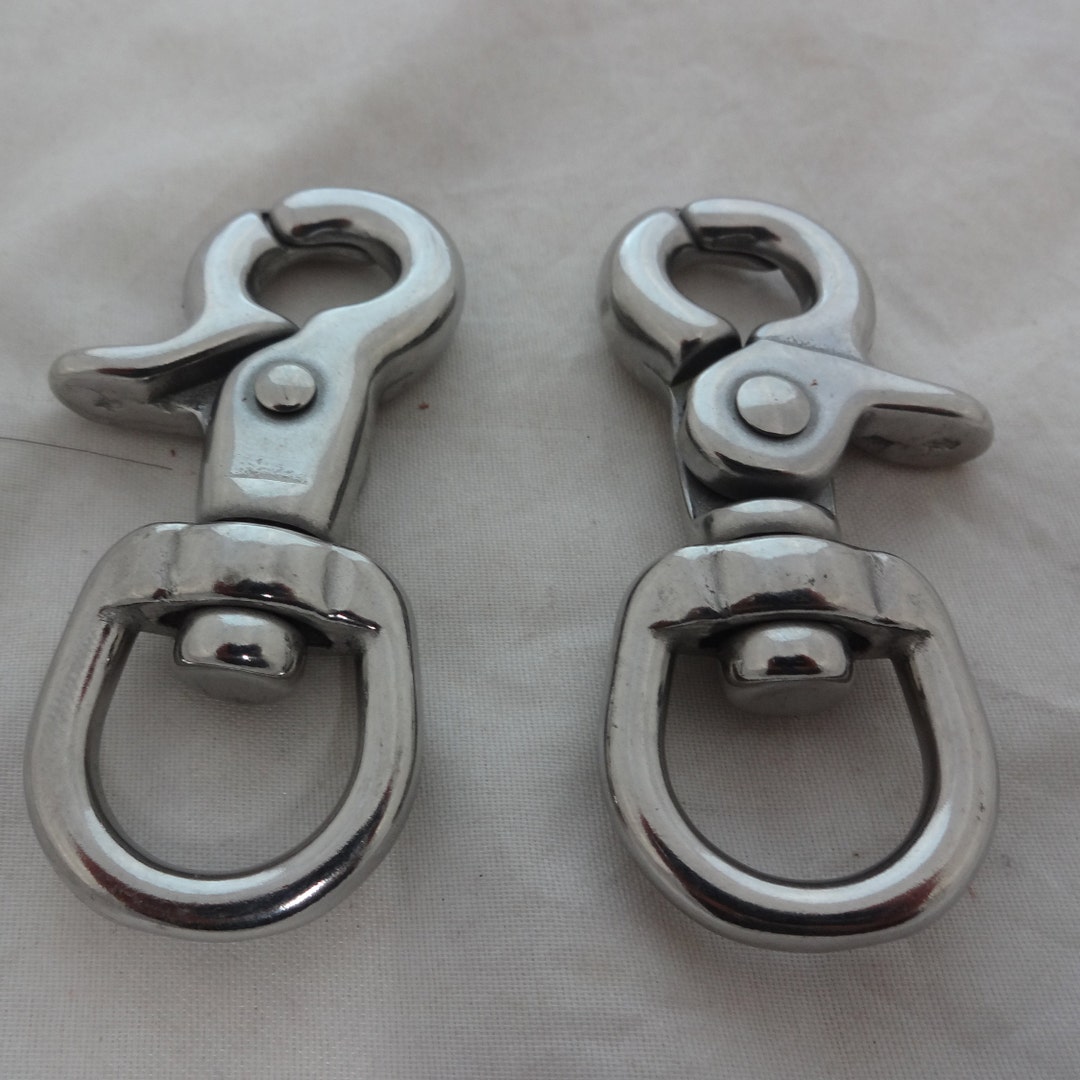 Pair Stainless Steel Trigger Snaps Round End Scissor New Western Horse ...