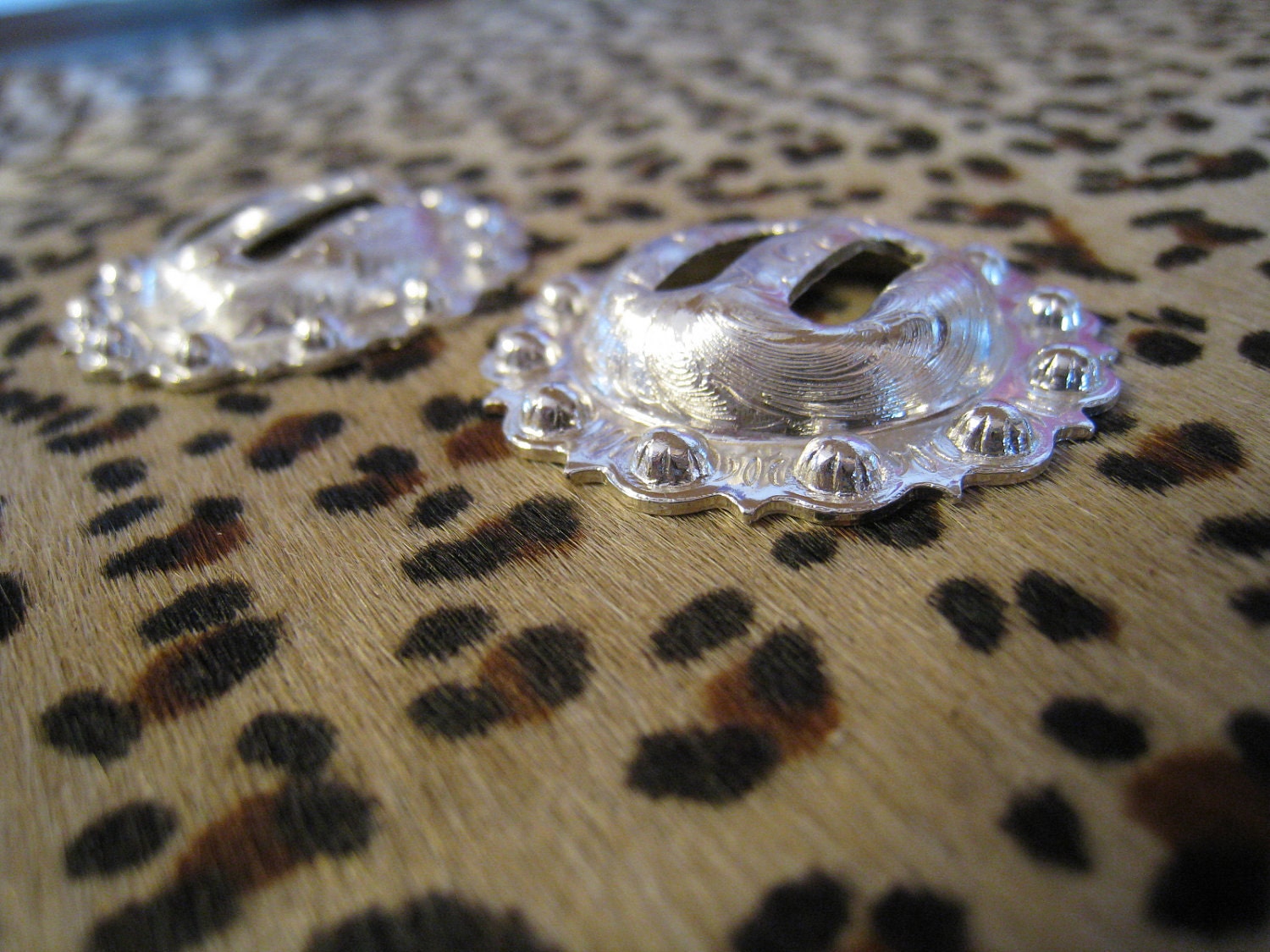 Slotted Conchos Pair Montana Silversmiths 1 1/2 Horse - Etsy