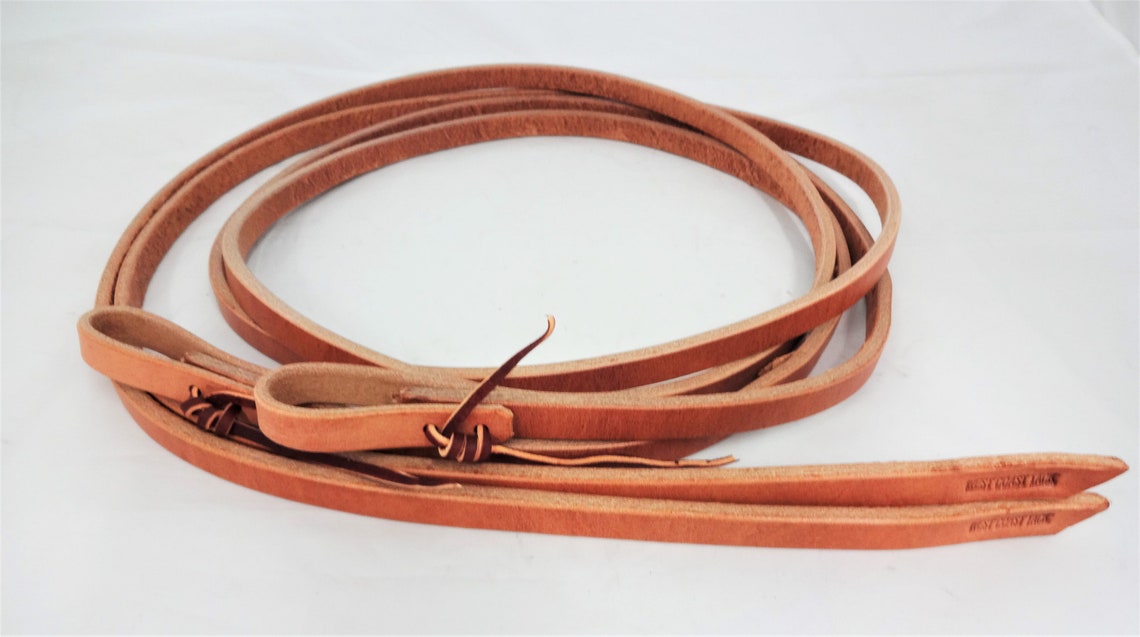 Heavy Split Reins Hermann Oak Old World Harness Leather West - Etsy