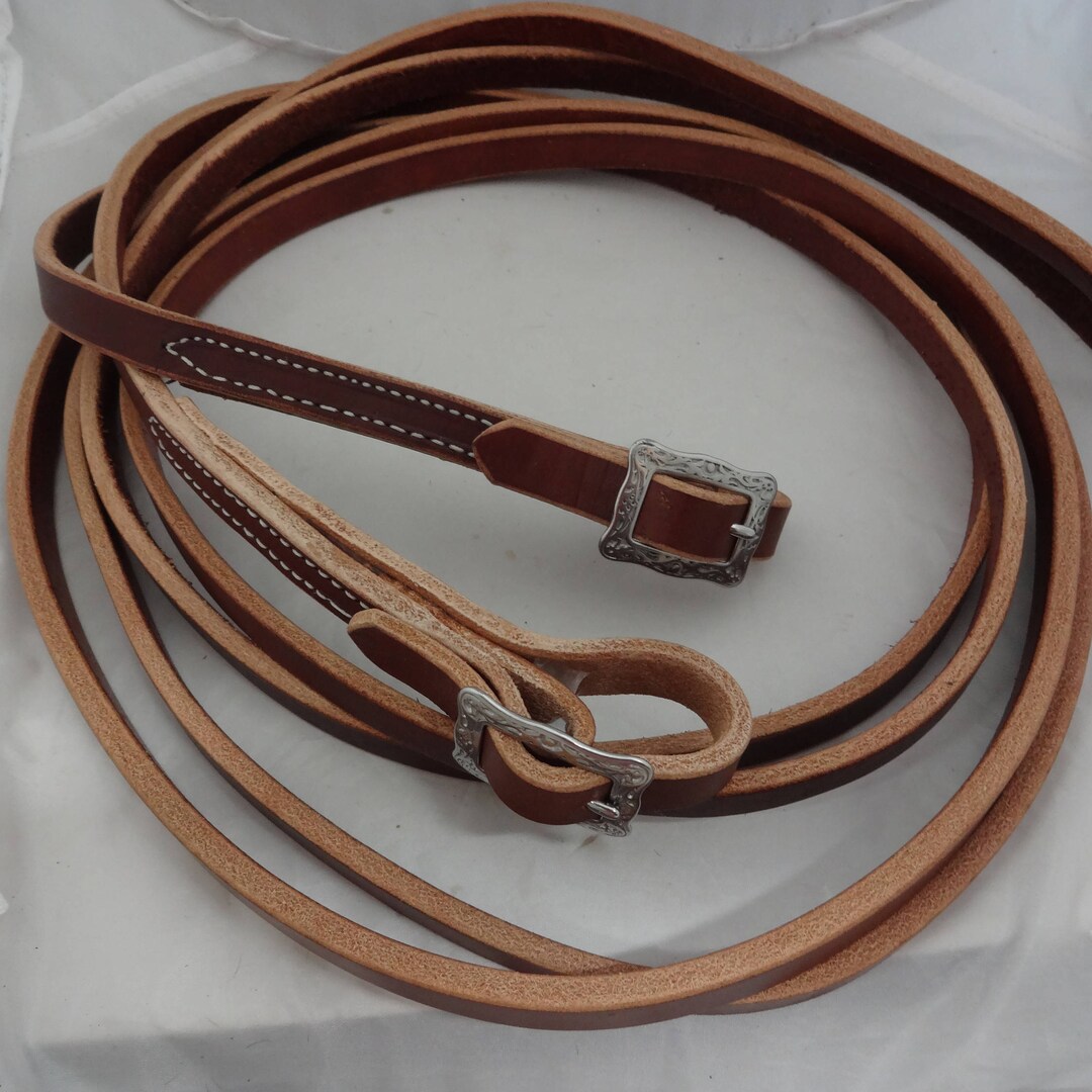 West Coast Tack Split Reins Rich Brown Harness Leather Jeremiah Watt ...