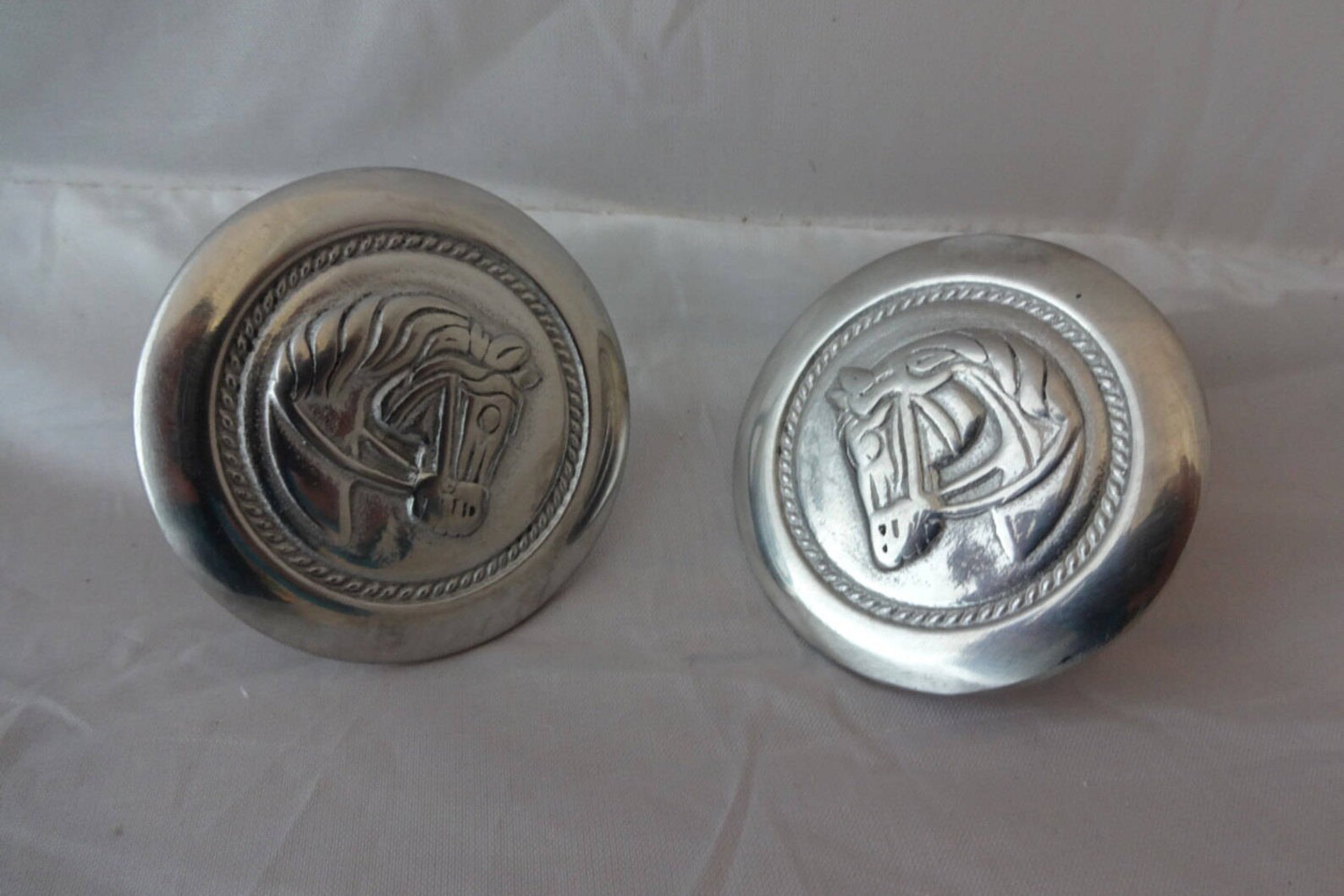 Pair Horse Head Bridle Loop Conchos Stainless Headstall - Etsy