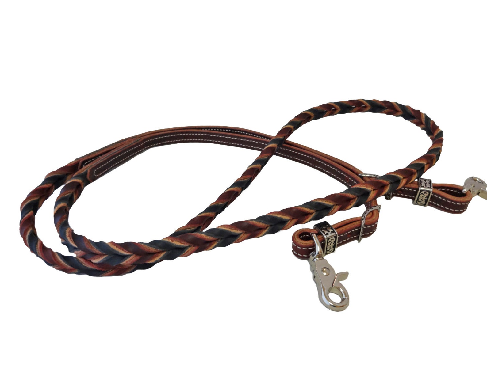 West Coast Tack Reins Heavy Latigo & Hermann Oak Black Harness Leather ...