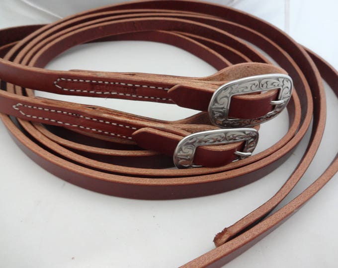 West Coast Tack Split Reins Chestnut Brown Bridle Leather Jeremiah Watt ...