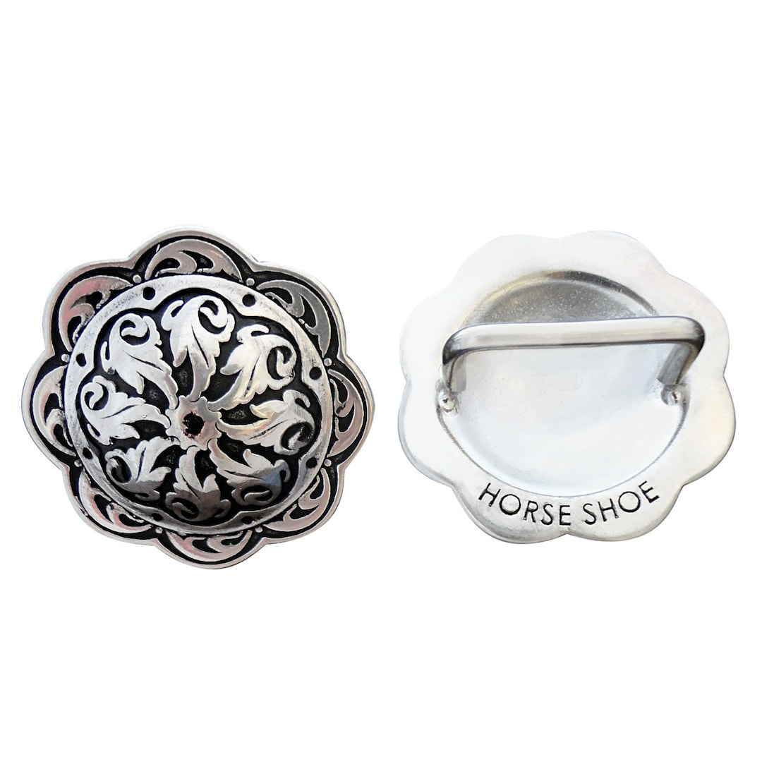 New Pair Jeremiah Watt Bridle Loop Back Conchos Black Floral Western ...