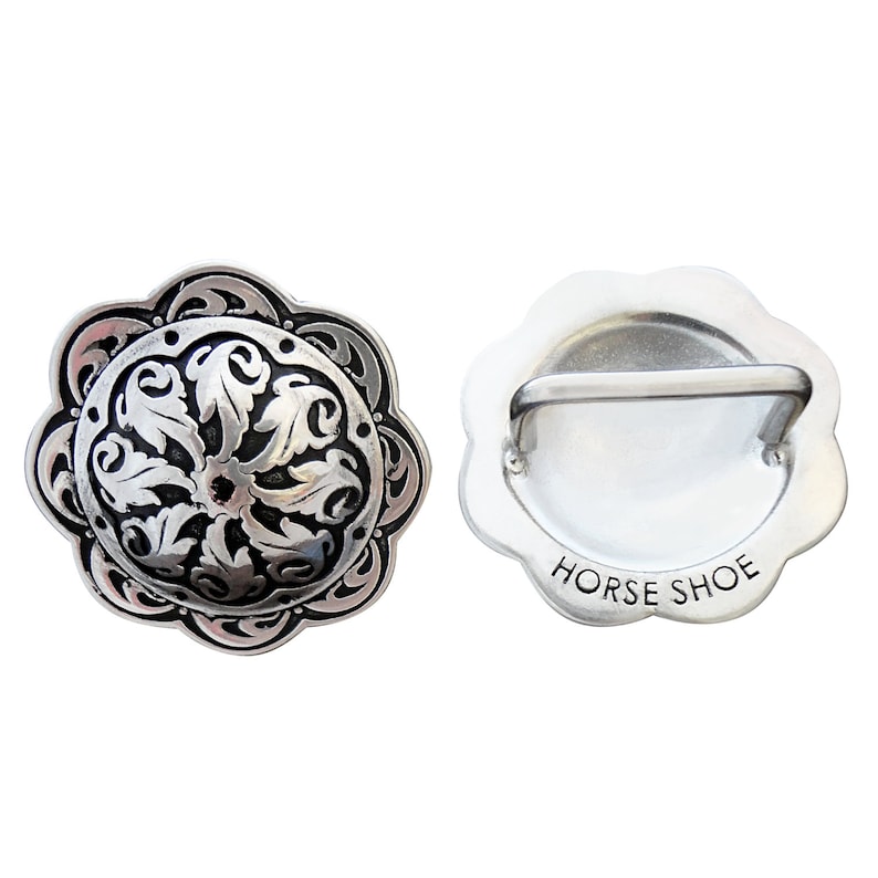 New Pair Jeremiah Watt Bridle Loop Back Conchos Black Floral | Etsy