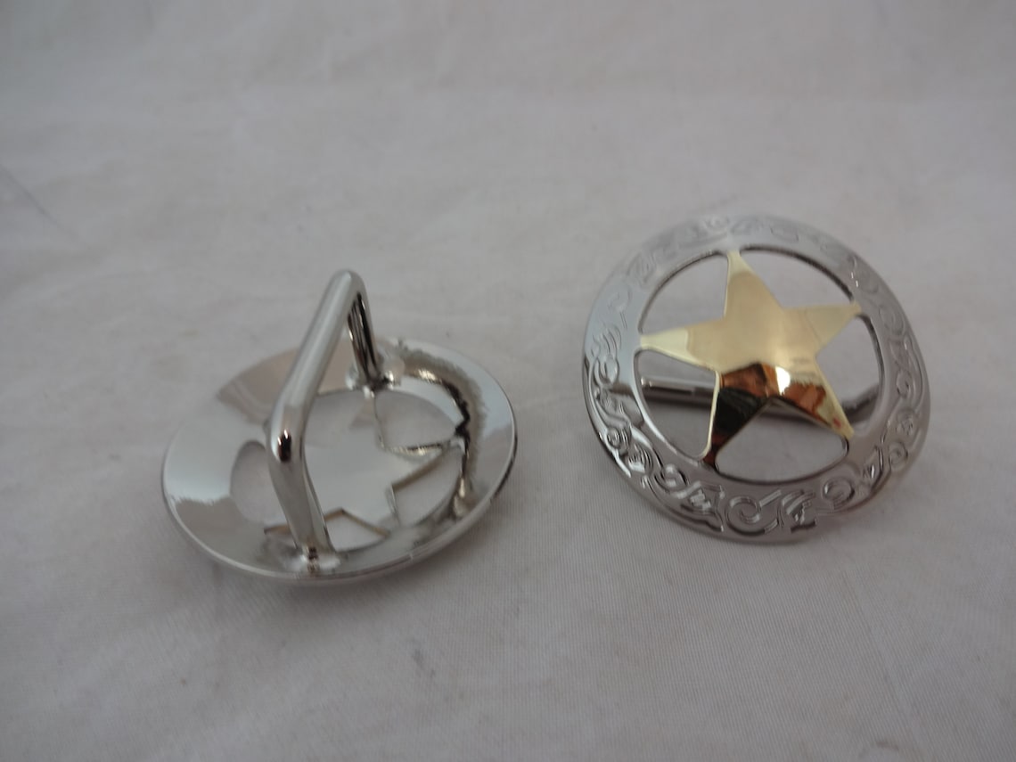 Pair Texas Star Conchos Bridle Loop Back Horse Tack Headstall | Etsy