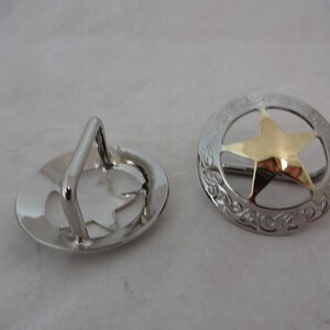 Pair Texas Star Conchos Bridle Loop Back Horse Tack Headstall Scarf ...