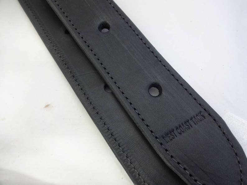 Black Latigo Leather off Billet Cinch Strap Holes Western Saddle ...