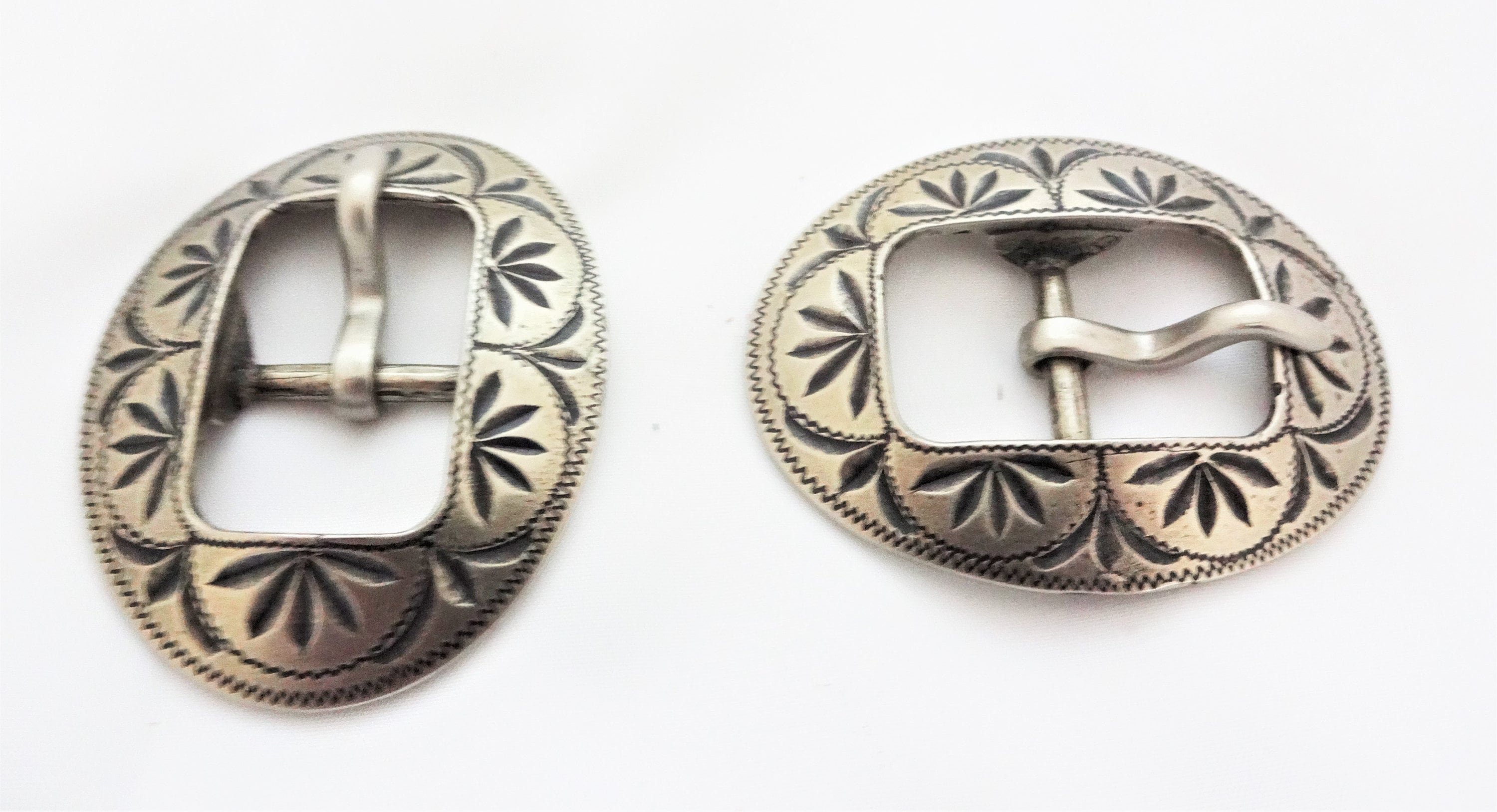Pair Jeremiah Watt Abilene Cart Buckles Antiqued White Bronze - Etsy