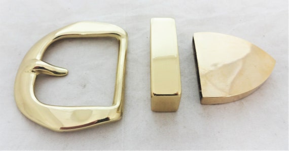 Paul's Solid Brass Western Belt Buckle Loop Tip Set | Etsy