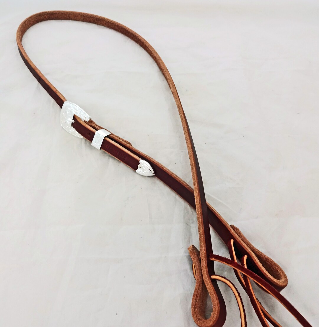 Bosal Hanger Hackamore Chestnut British Brown Bridle Leather Water Ties ...
