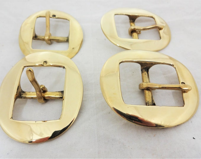 Lot of 4 Cart Oval Buckles Solid Brass Sizes Collars Horse | Etsy