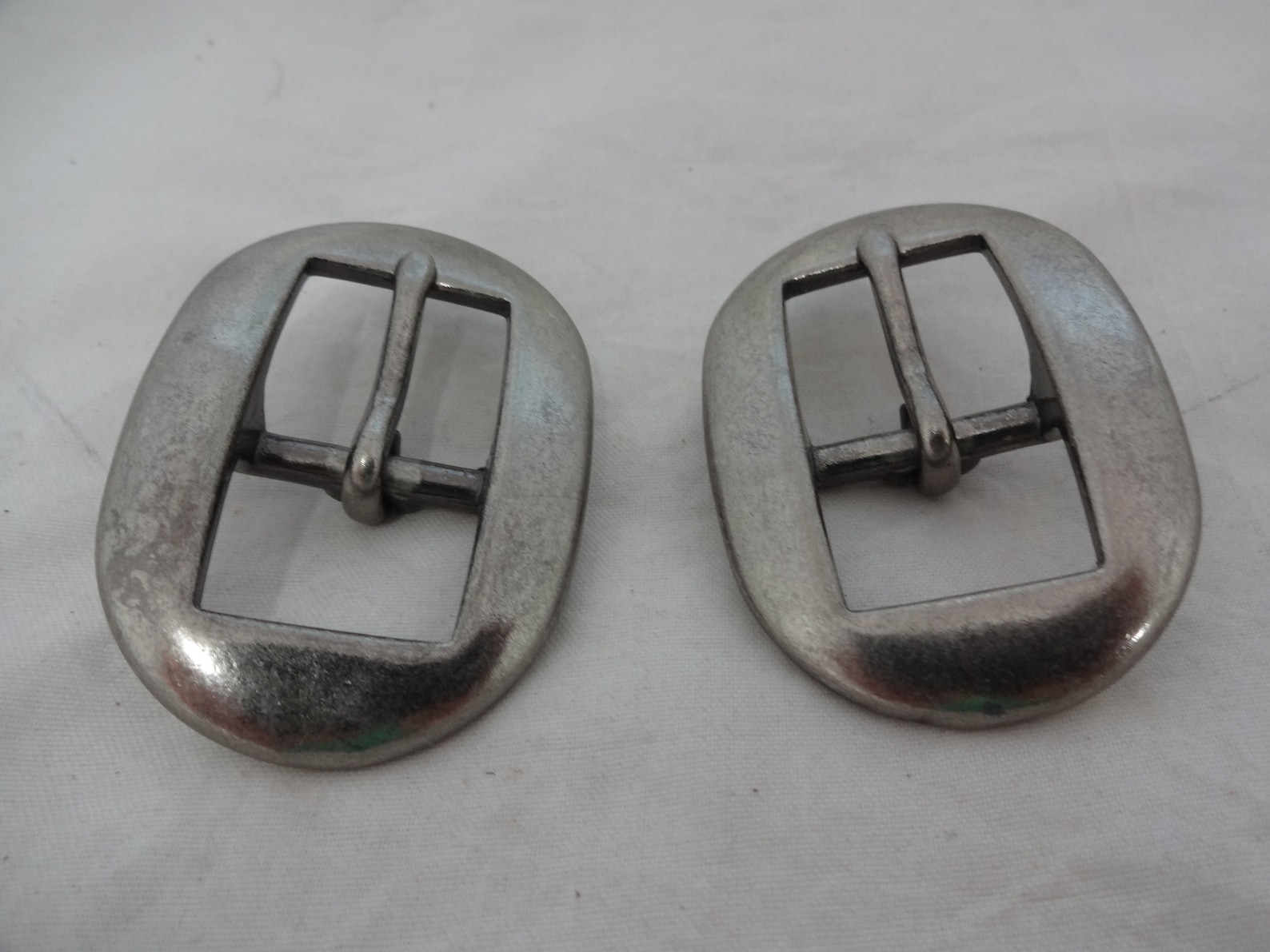 Pair Sleek Cart Oval Buckles Antiqued Nickel Horse Tack Belts | Etsy