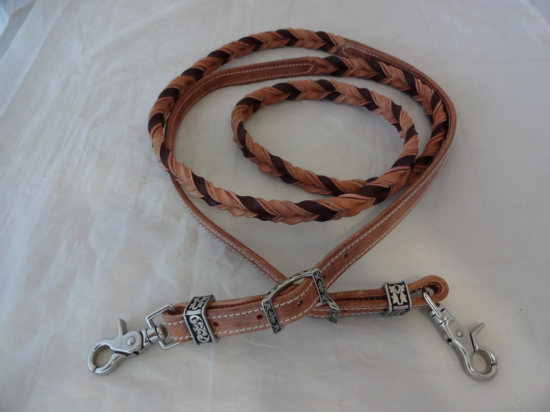 West Coast Tack Reins Blood Twist Heavy Hermann Oak Old World Harness ...