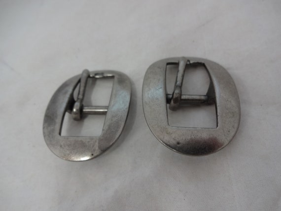 Pair Sleek Cart Oval Buckles Antiqued Nickel Horse Tack Belts | Etsy