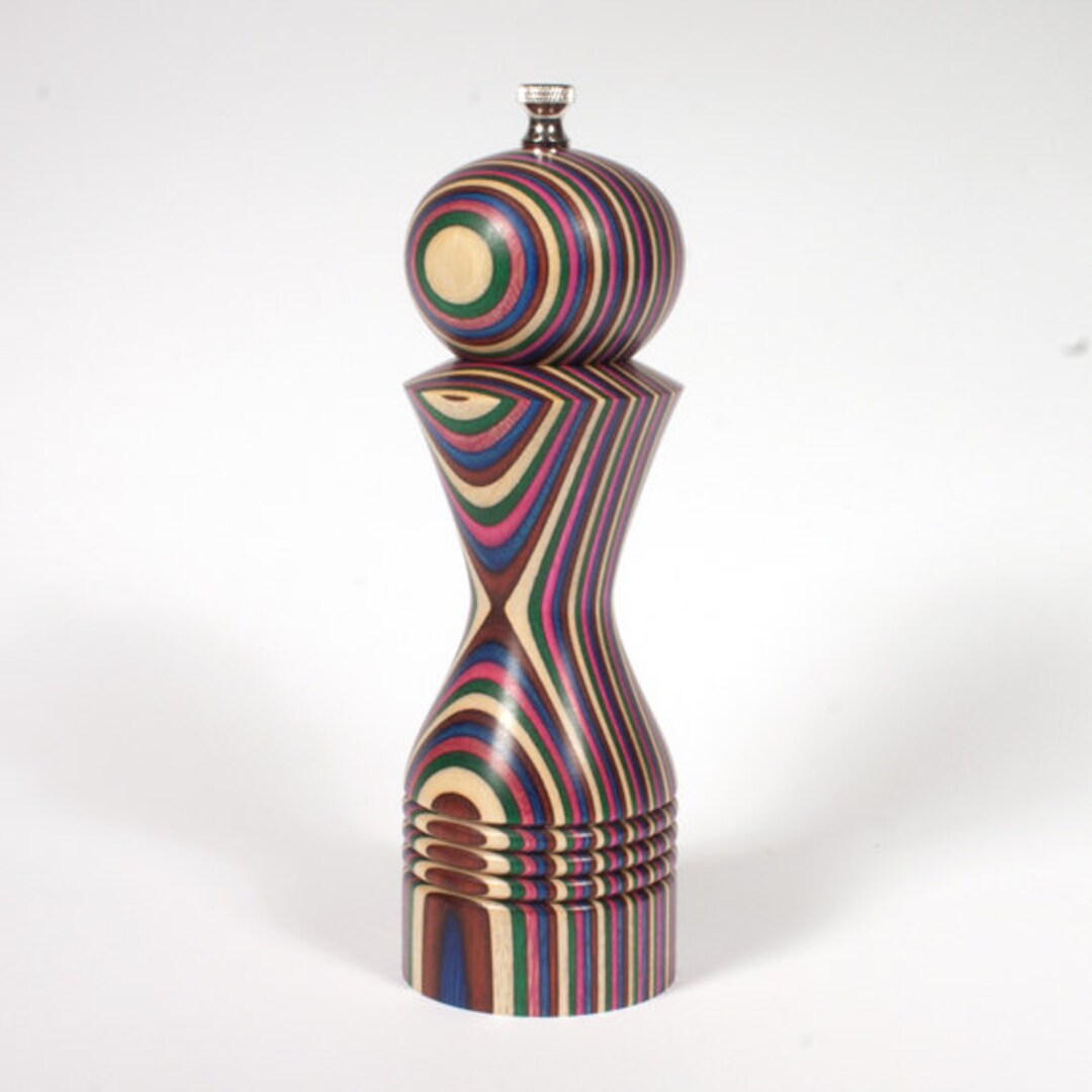 Laminated Pepper Mill, Five Color, Birch Pepper Mill, Pepper Grinder ...