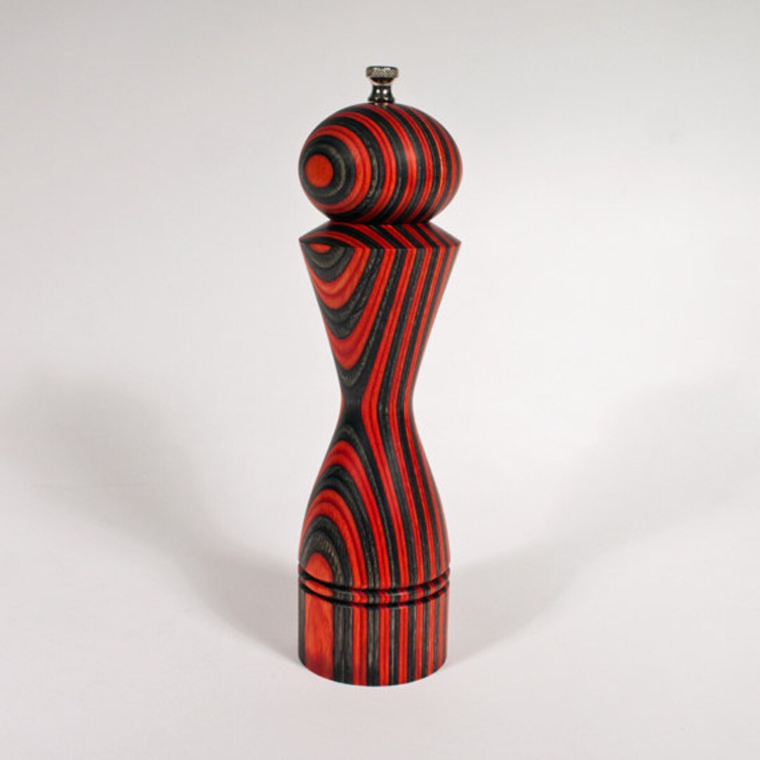 Salt Mill, Colorful 10 Inch Red and Black - Salt Grinder - Spice ...