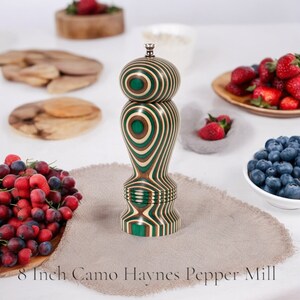Pepper Mill, 8 Inch Camo Haynes, Pepper Grinder, Peppermill, Spice ...