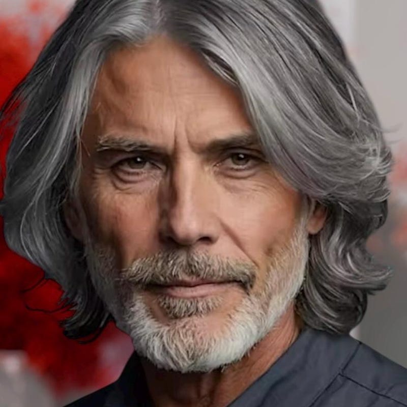 Lace Front Gray Mens Wig - Etsy
