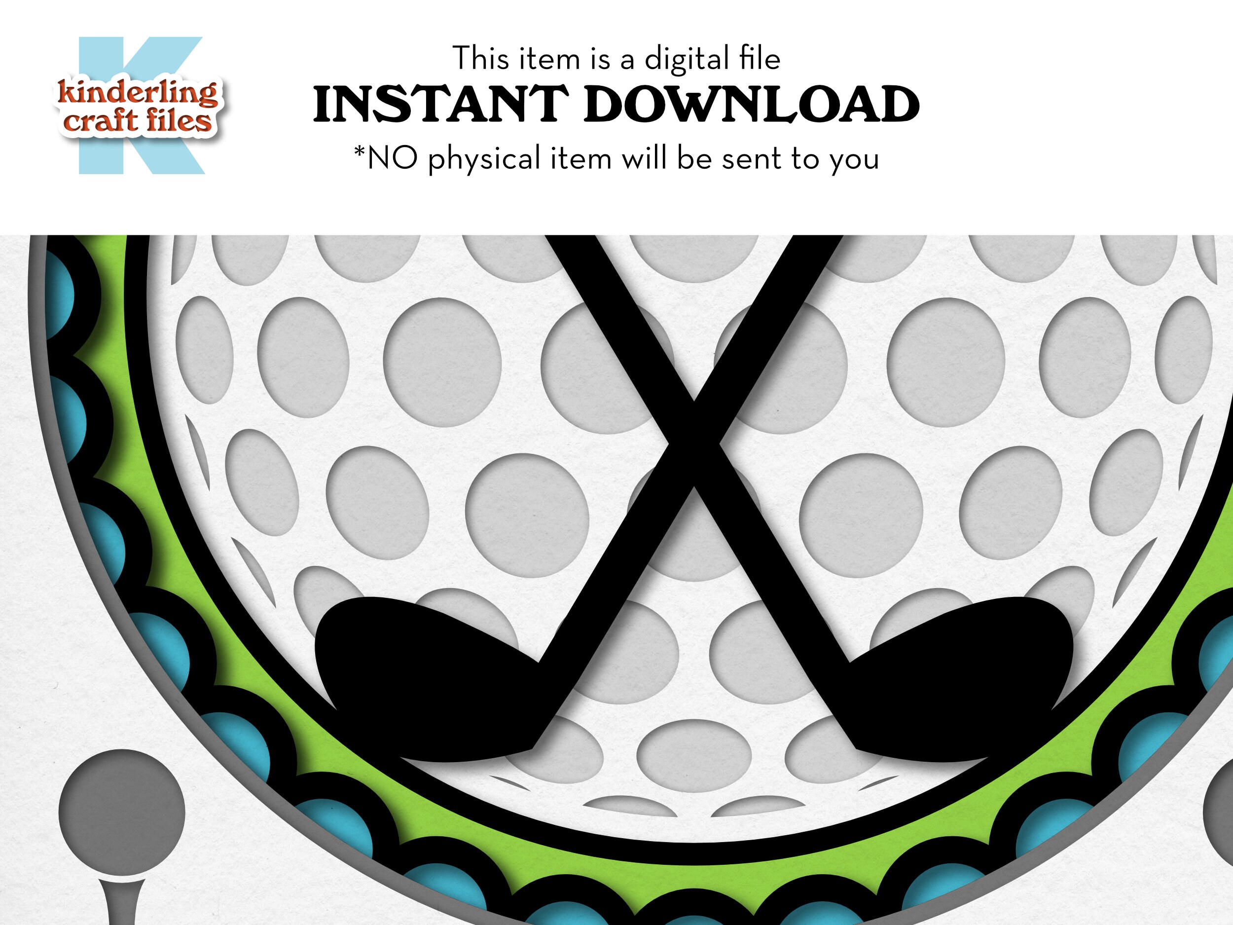 3D Golf Shadow Box SVG File for Cricut Projects Custom Name - Etsy UK