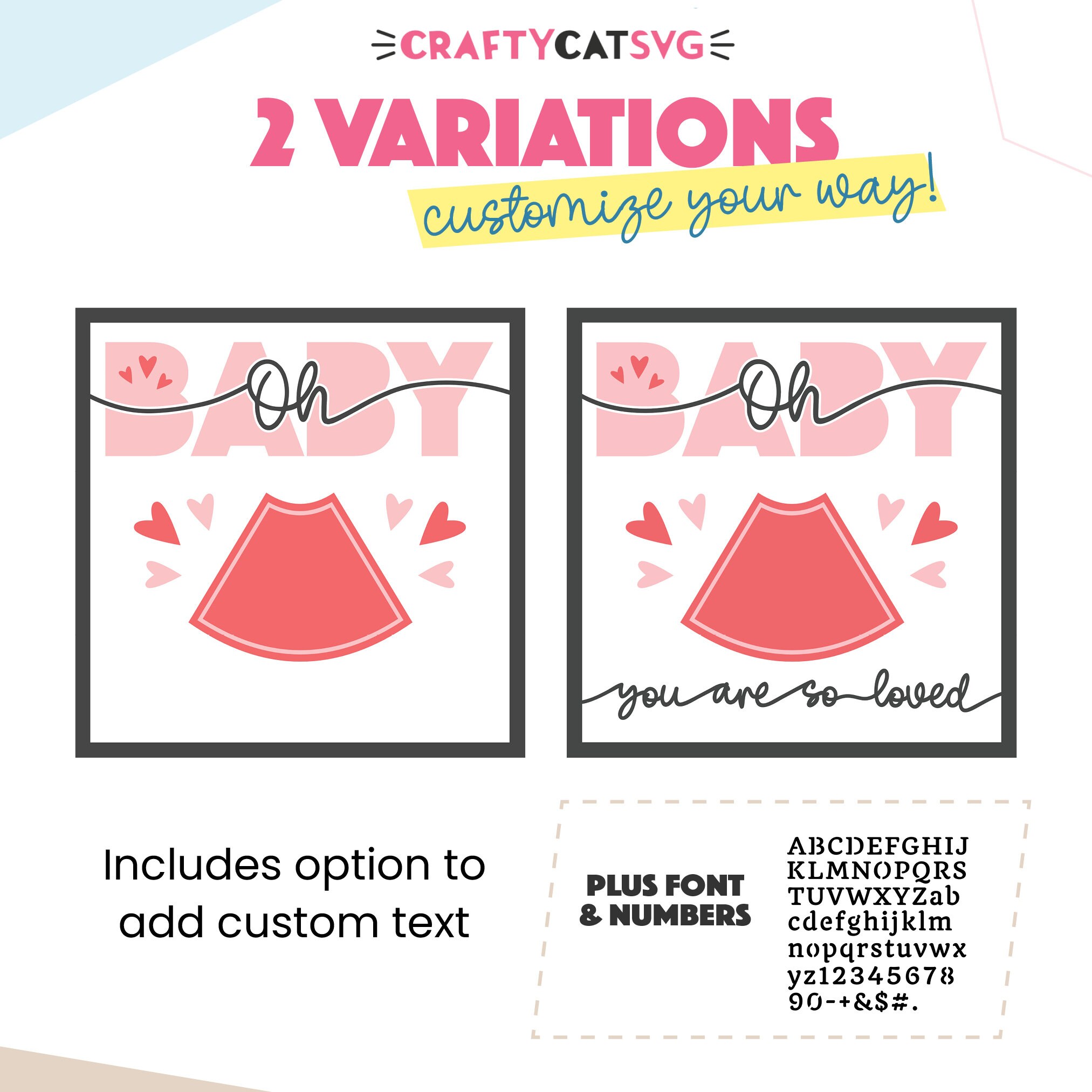 Baby Ultrasound Shadow Box SVG: Pregnancy Announcement Decor (digital ...