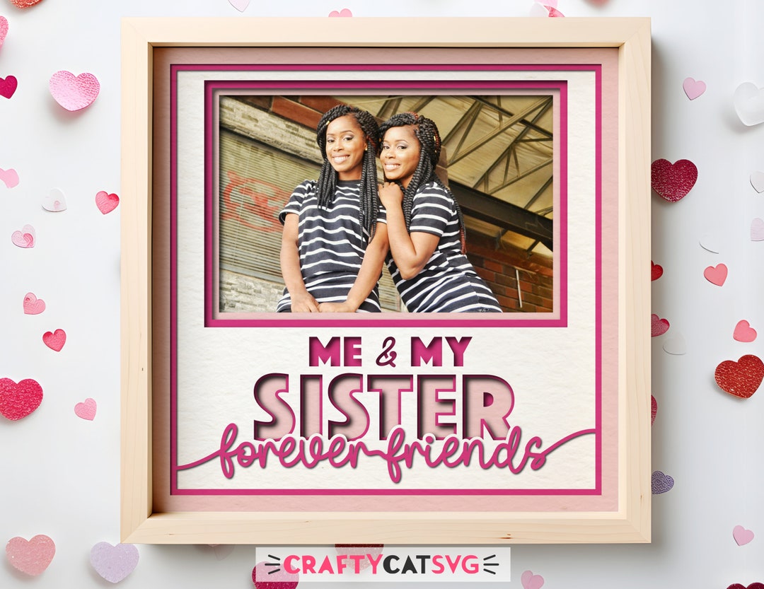 Sister Shadow Box SVG: DIY Layered Paper Cut File - Etsy
