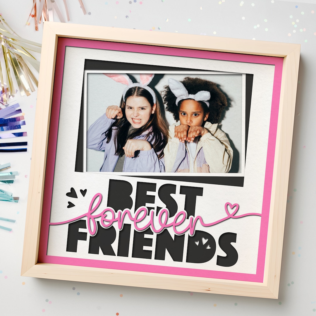 Best Friends Shadow Box SVG Files for Cricut Projects, Multi Photo ...