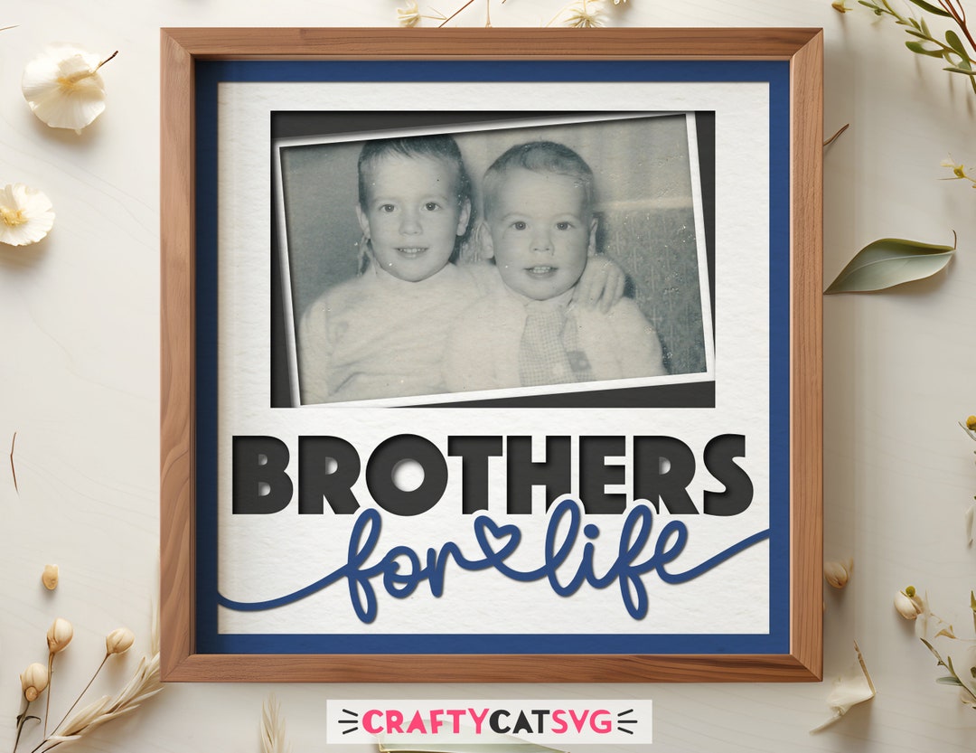 Brother Shadow Box SVG Files for Cricut Projects, Handmade Personalized ...
