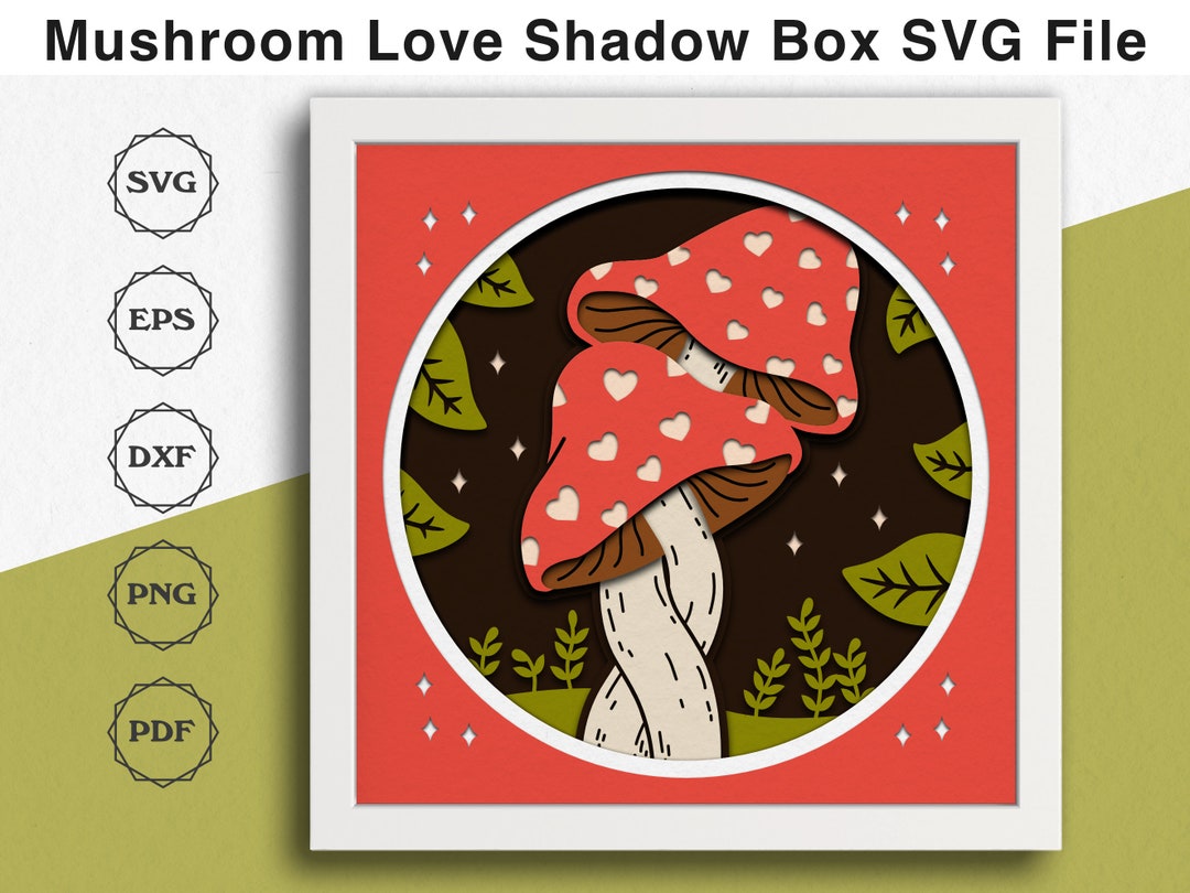 Mushroom Shadow Box SVG: 3D Layered Paper Art (digital Download) - Etsy