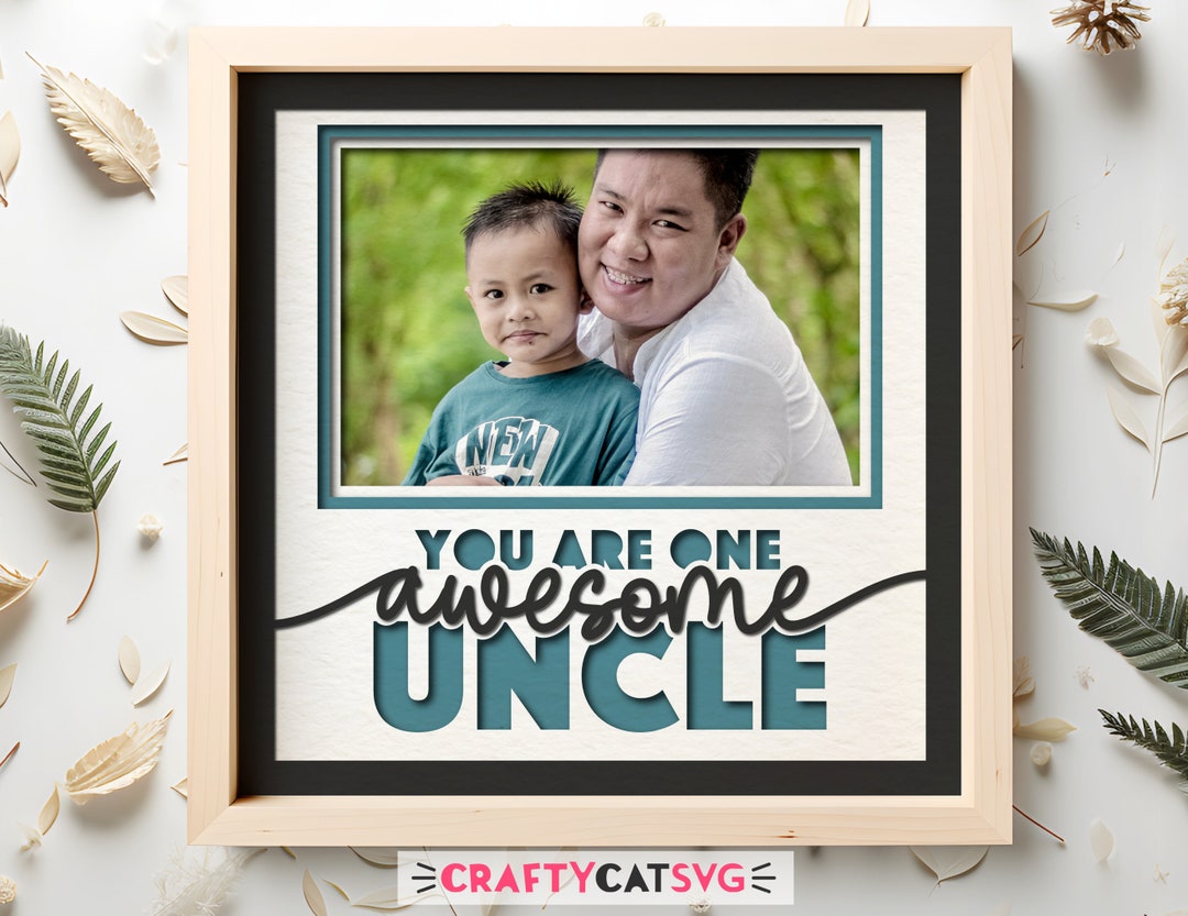 Uncle Shadow Box SVG Files for Cricut Projects, Handmade Personalized ...
