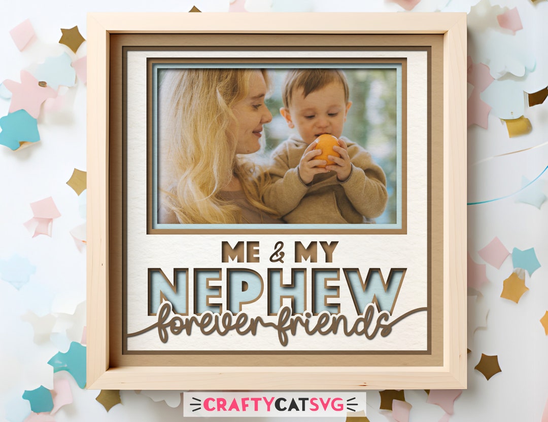 Aunt & Uncle Gift Shadow Box SVG: Personalized Nephew Photo Frame ...