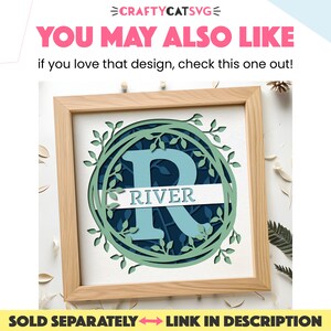 Family Name Shadow Box SVG Files for Cricut Projects, Nature Inspired ...