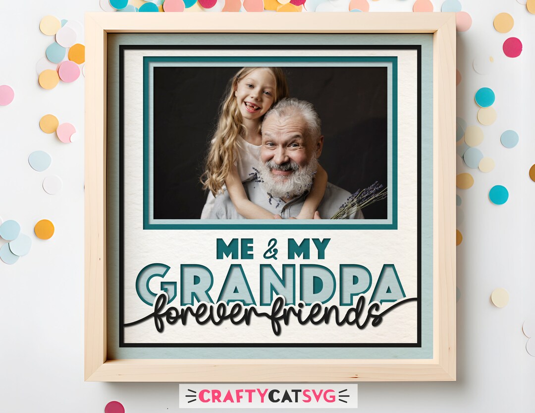 Grandpa Shadow Box SVG Files for Cricut Projects, Handmade Personalized ...