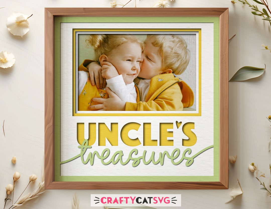 Gift for Uncle Shadow Box SVG Files for Cricut Projects, Handmade ...
