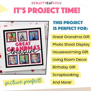 Great Grandma Shadow Box SVG File for Cricut Projects, Layered Card ...