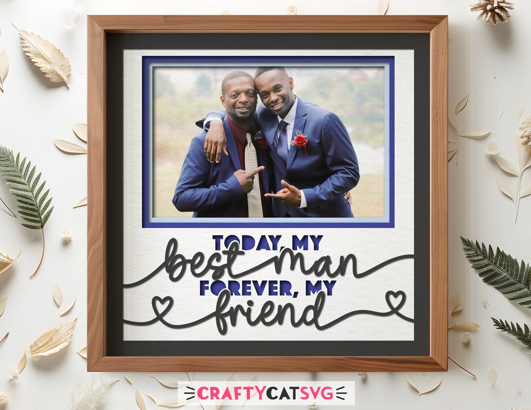 Best Man Shadow Box SVG Files for Cricut Projects, Personalized Wedding ...