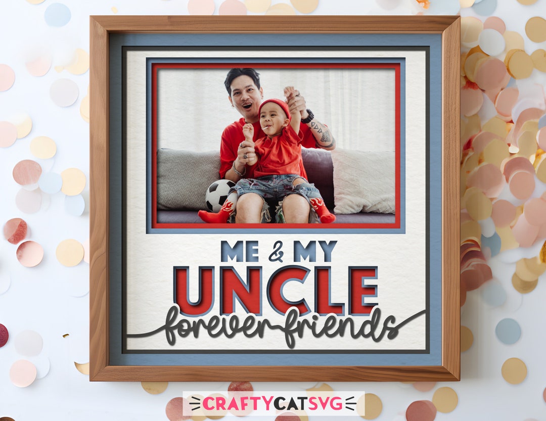 Uncle Shadow Box SVG: 3D Paper Cut Photo Frame Template (digital ...