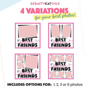Best Friends Shadow Box SVG Files for Cricut Projects, Multi Photo ...