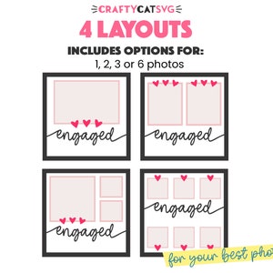 Engagement Shadow Box SVG Files for Cricut Projects, Photo Frame SVG ...