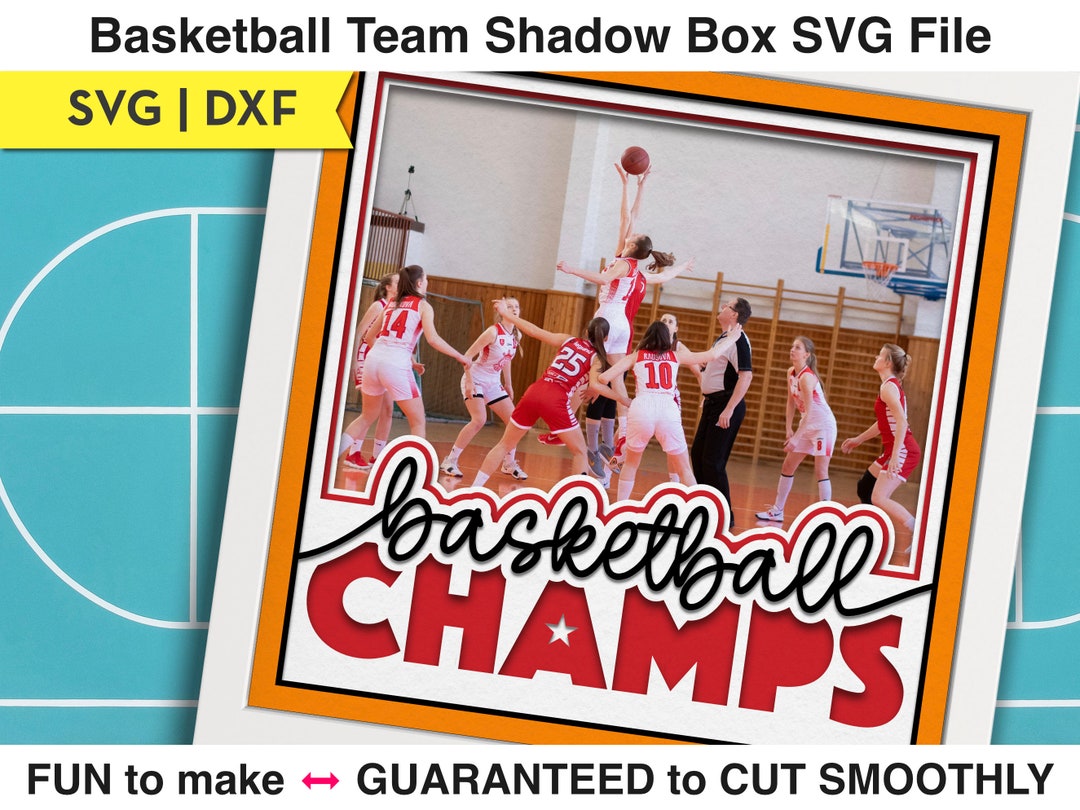 Basketball Team 3d Shadow Box SVG File for Cricut Projects, Layered ...