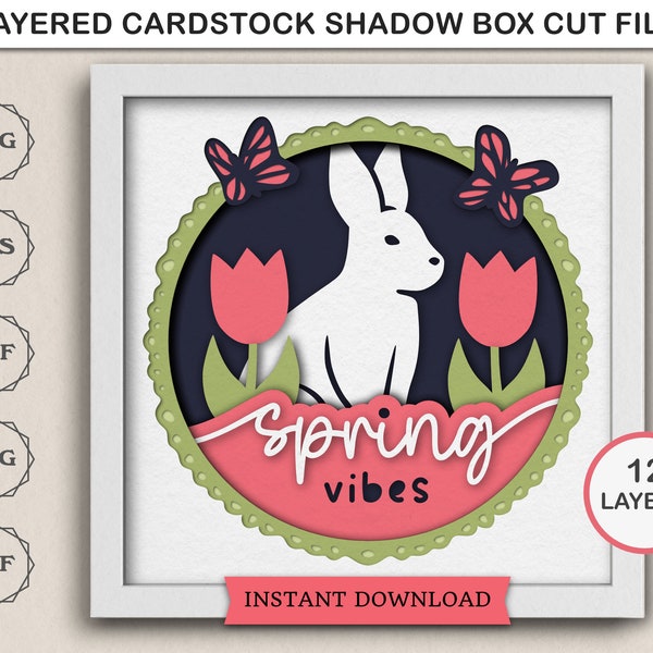 Spring Shadow Box Svg - Etsy
