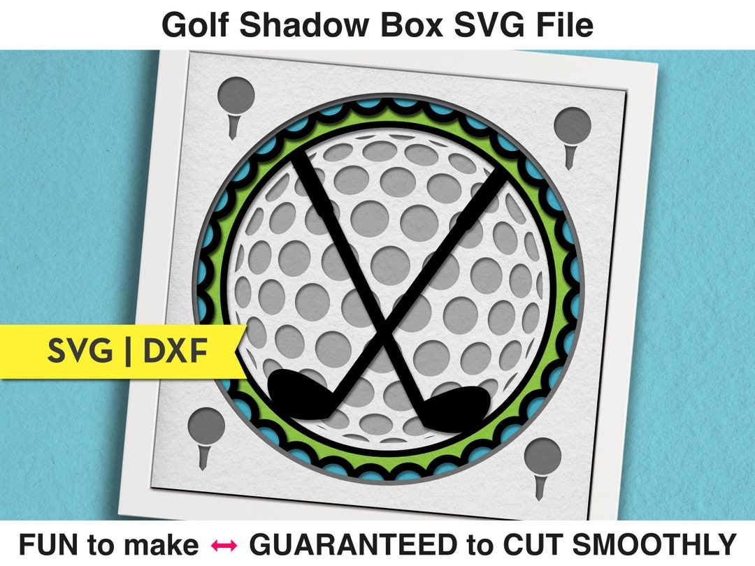 3D Golf Shadow Box SVG File for Cricut Projects Custom Name Sign 3d ...
