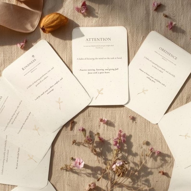 Habit Training Cards + Scripture Cards Bundle | Charlotte Mason ...