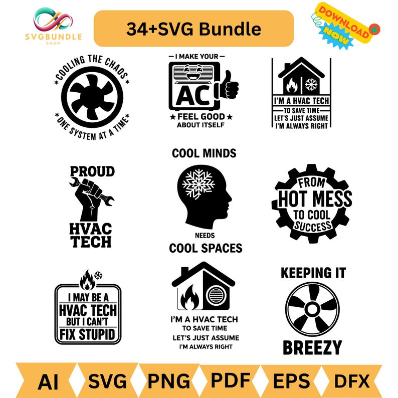 HVAC Svg Bundle | Hvac Tech Svg, Hvac Quotes Svg, Hvac Png Bundle ...