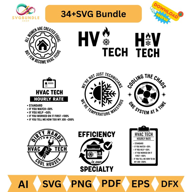 HVAC Svg Bundle | Hvac Tech Svg, Hvac Quotes Svg, Hvac Png Bundle ...