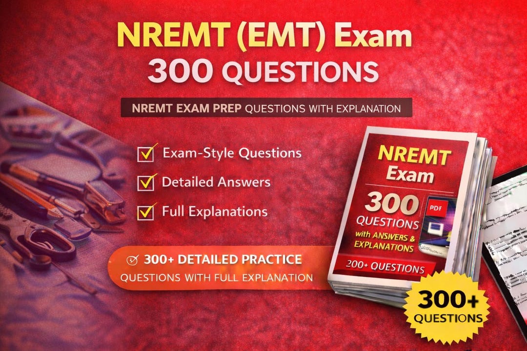 NREMT (EMT) Exam Prep 2026 (new Material) | 300 Practice Questions With ...