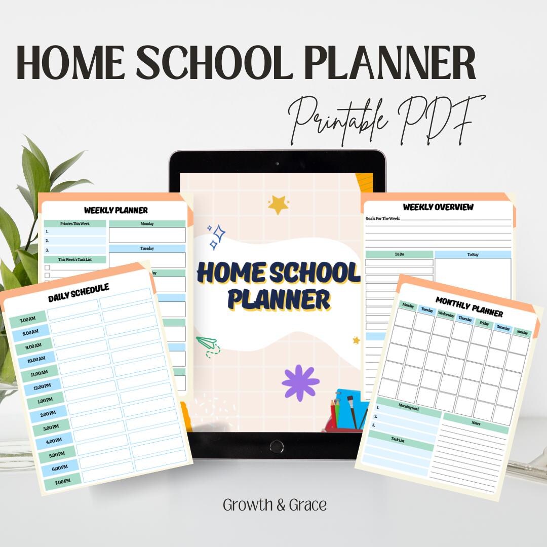Homeschool Printable PDF | Organizer, Lesson Planner, Assignment ...
