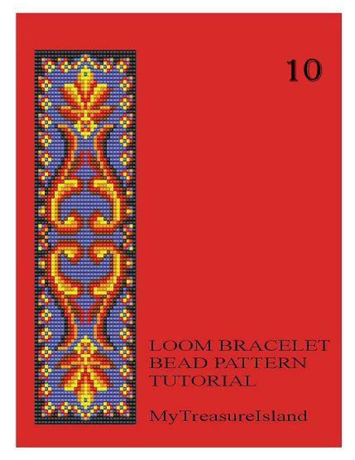 Bead Loom Vintage Motif 8 9 10 11 Multi-Color Bracelet | Etsy