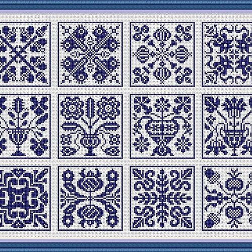 Monochrome Sampler Counted Cross Stitch Pattern Flamingo Cross - Etsy